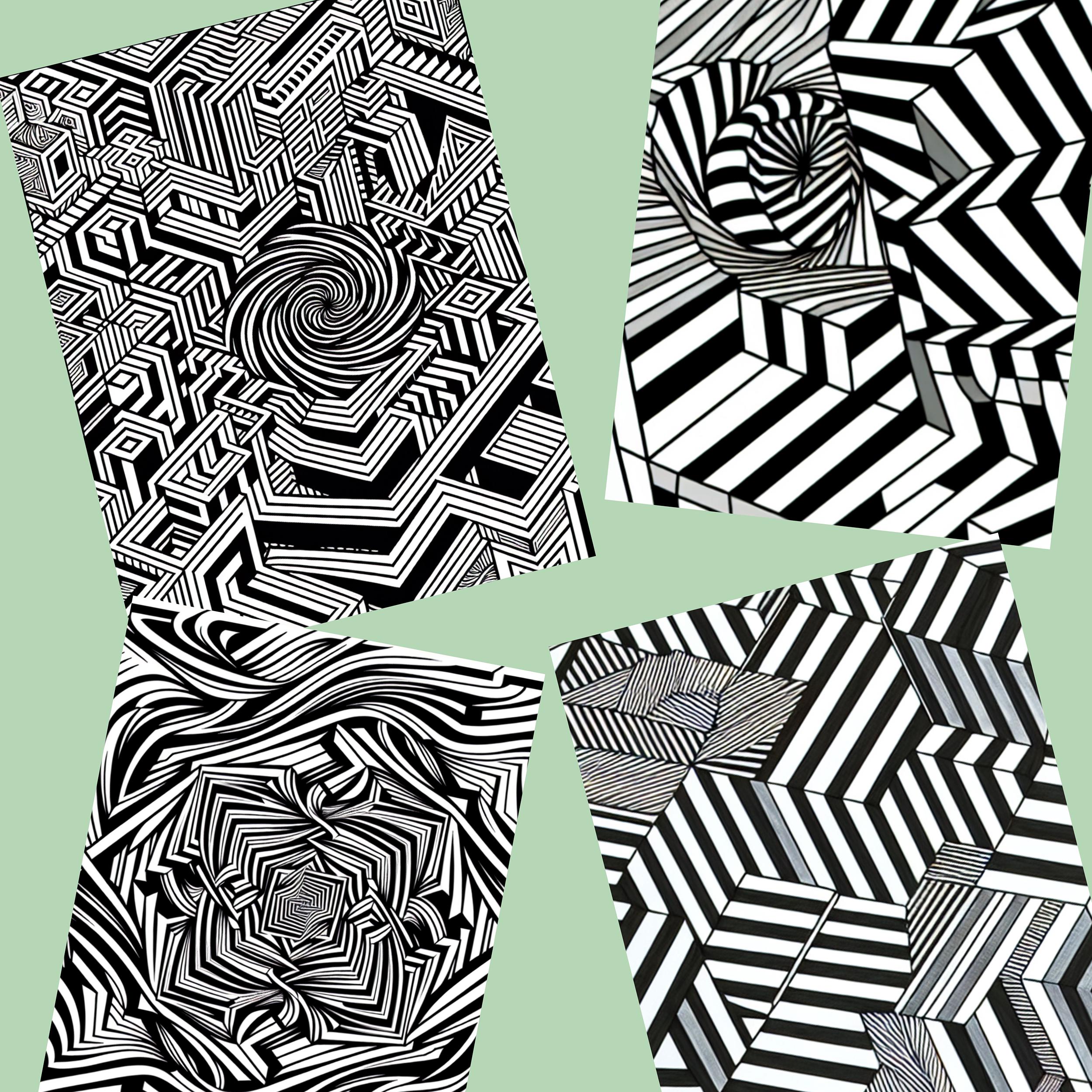 Optical Illusion Coloring Pages | 50 Pages | for Kids and Adults ...