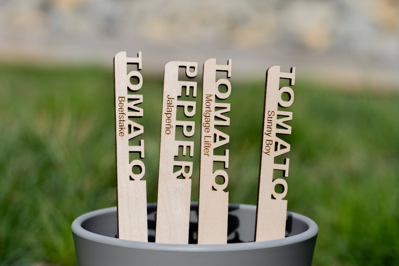 Custom Engraving Eco Friendly Plant Stakes Garden Markers With Spring ...