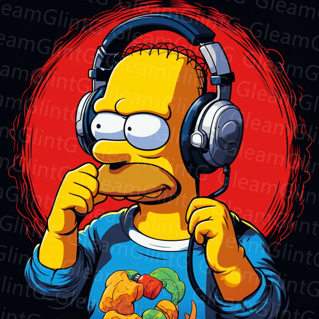 The Simpsons Hip Hop PNG, T-shirt Design, Clipart, Sticker, Digital ...