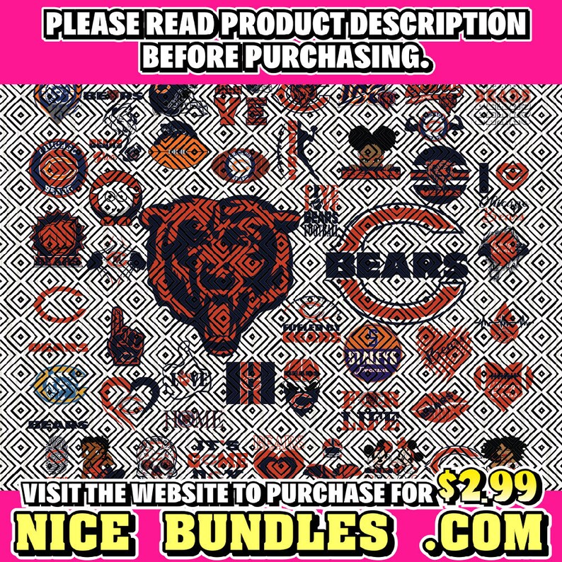 50 Files Chicago-bears Team Bundles Svg, Chicago-bears Svg, N F L Teams ...