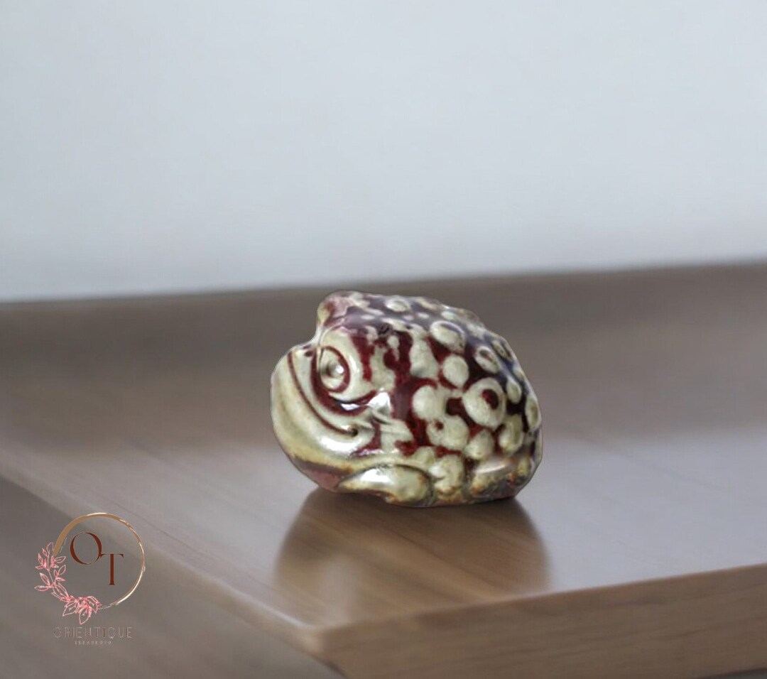 Oriental Chubby Ceramic Toad Tea Pet Zen Turtle Teapet for Tea Ceremony ...