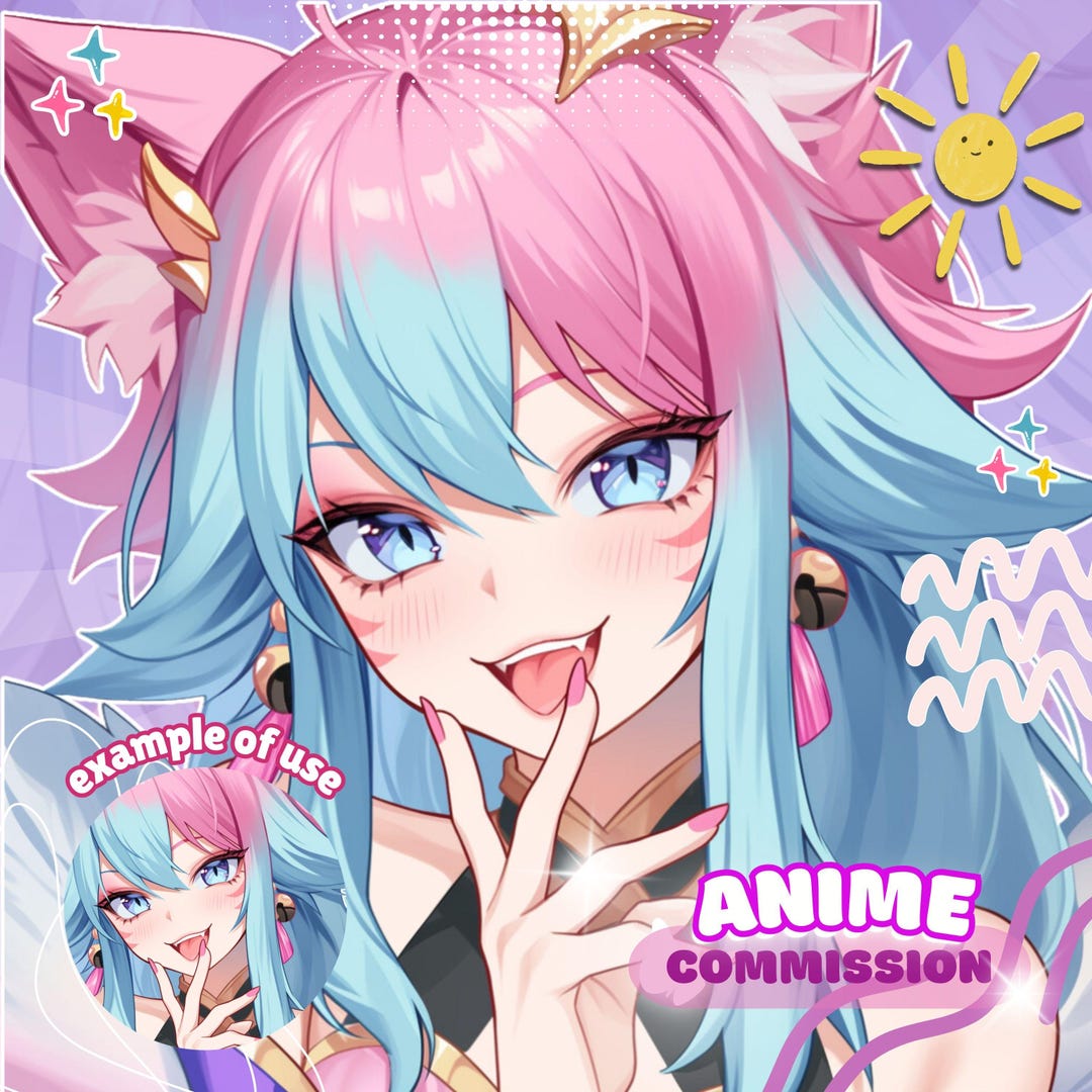 CUSTOM Anime PFP Anime Avatar PFP Art Twitch Profile Picture Social ...