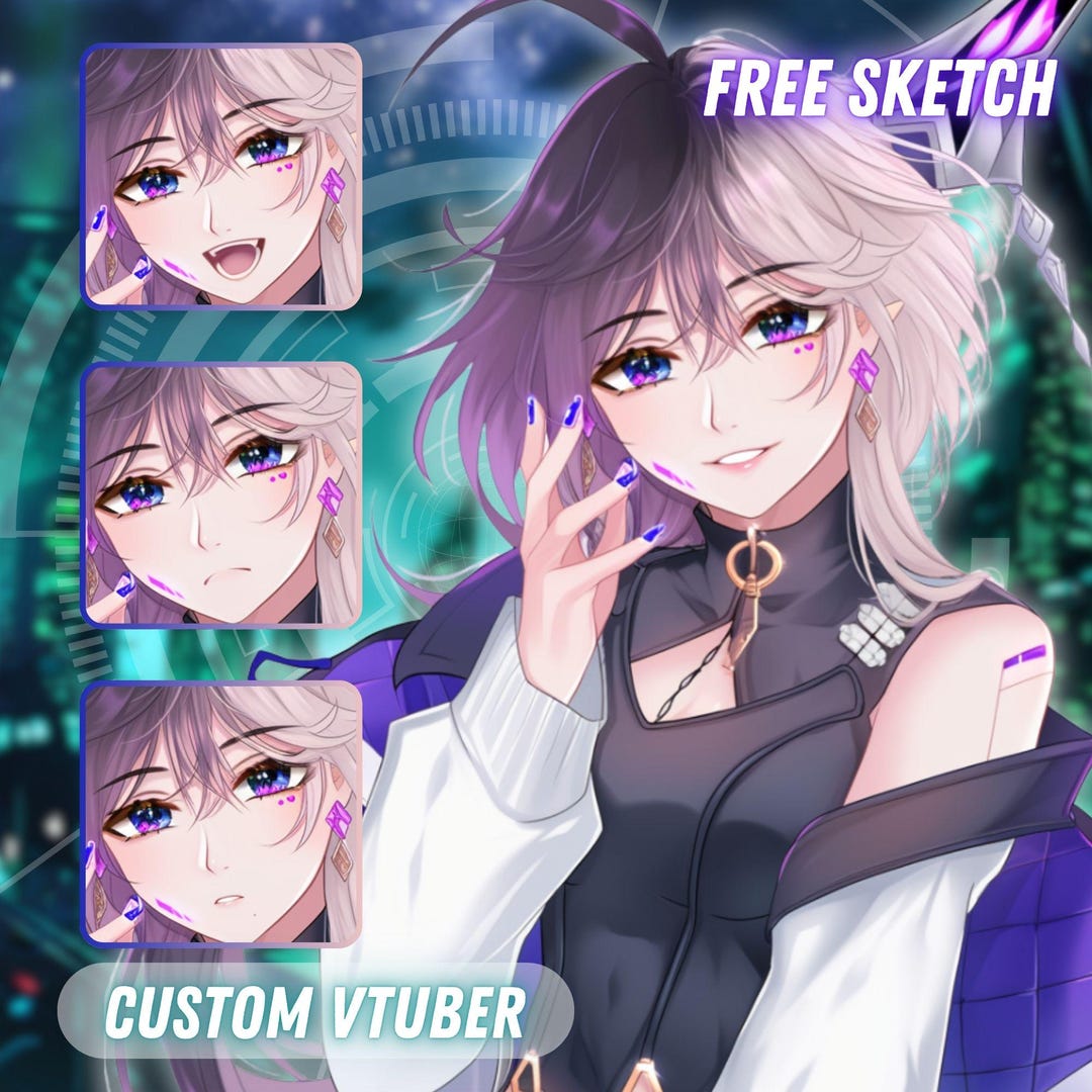 CUSTOM Live2d Vtuber Commission | Vtuber Assets, Live2d Model, Pngtuber ...