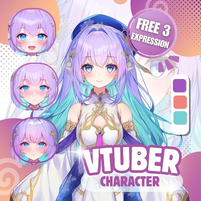 MODELO VTUBER LIVE2D PERSONALIZADO / Diseño Vtuber, modelo Vtuber ...