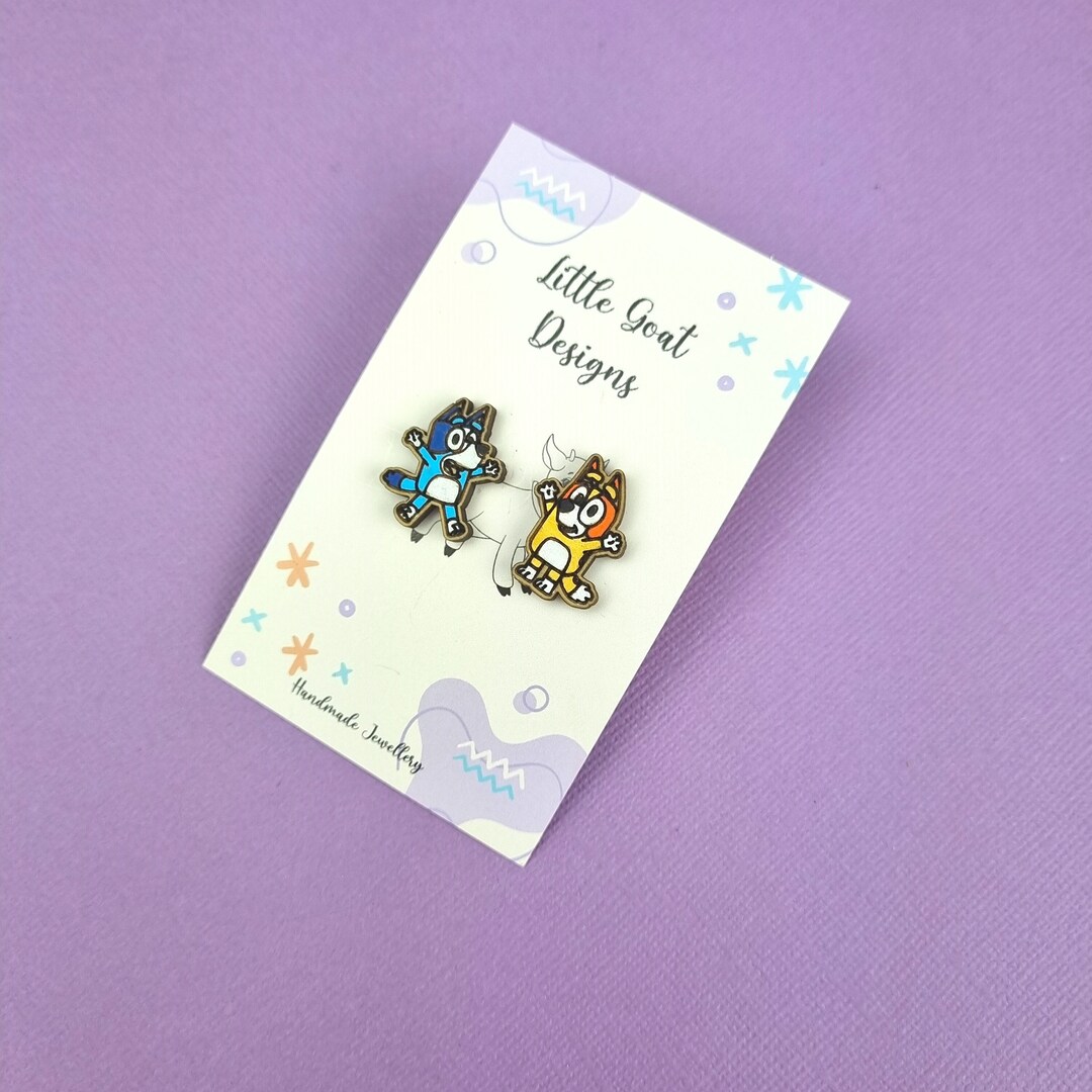 Bingo and Bluey Earrings | Cartoon Earrings | Bingo | Australia | Bluey ...