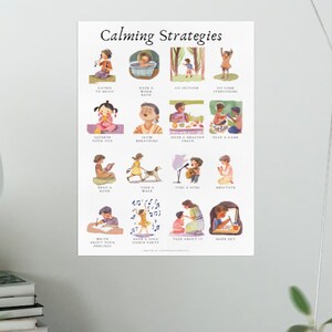 Diverse Calming Strategies Watercolor Poster - Etsy