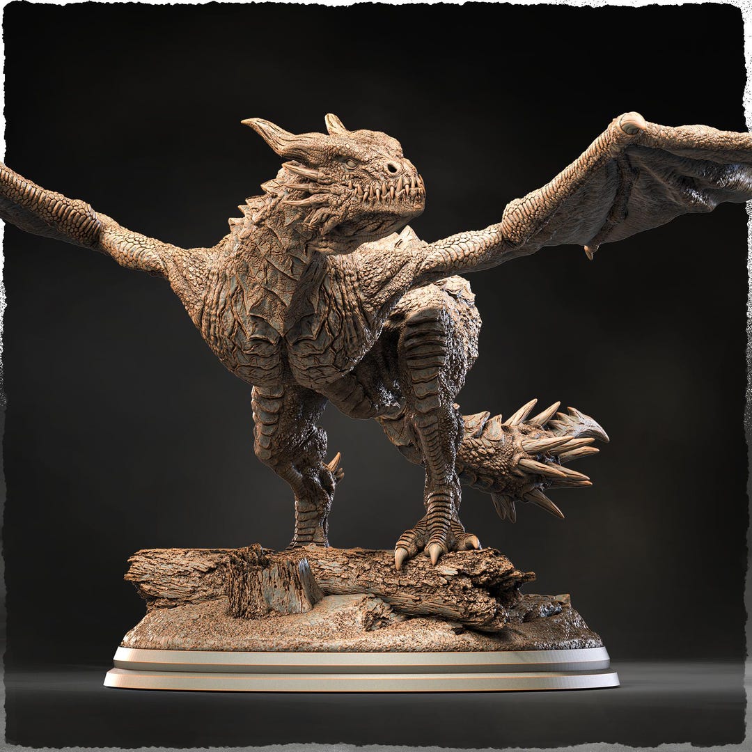Wyvern Evox Arts Fantasy D&D 3D Printed Miniature Dungeons and Dragons ...