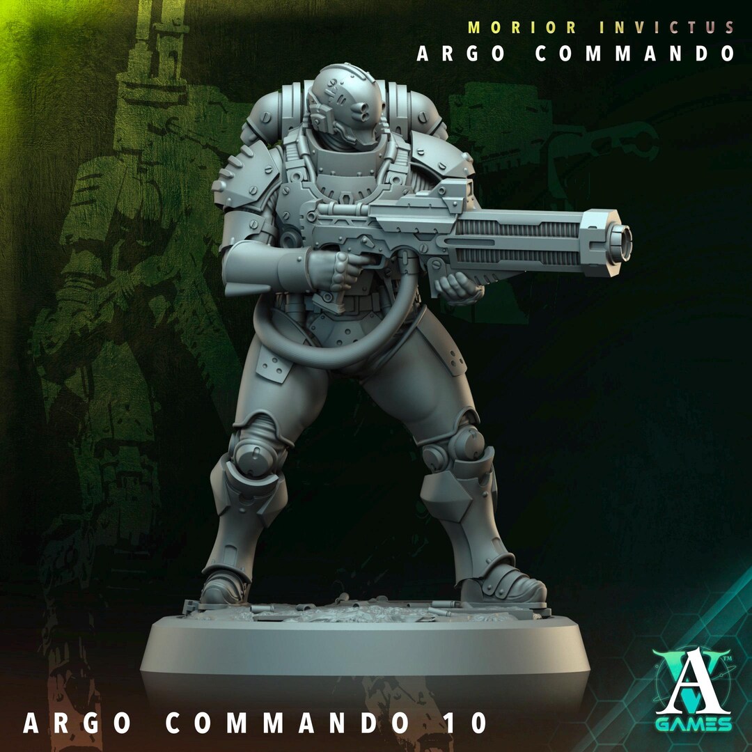 Argo Commando Imperial Guard Kasrkin 11 Poses Archvillain Games ...