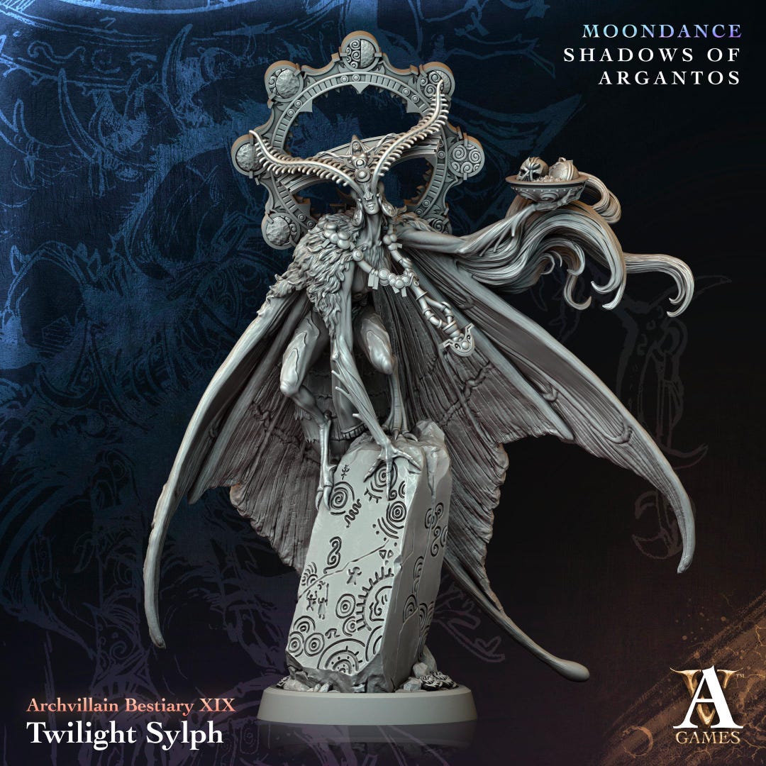 Twilight Sylph - Evil Fae - 3D Printed Miniature - Archvillain Games ...