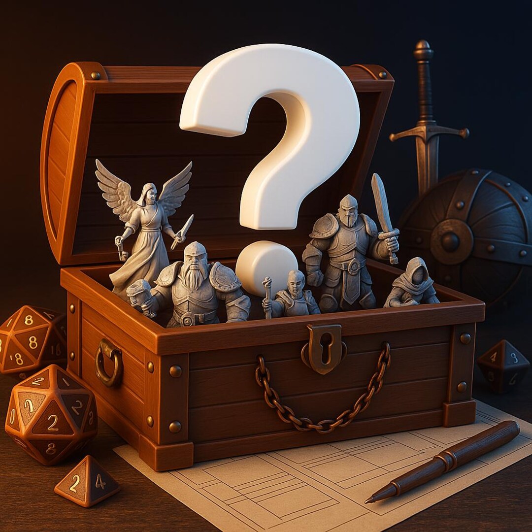 Mystery Box of 3D Printed Miniatures for D&D or Scifi Wargaming - Boxes ...