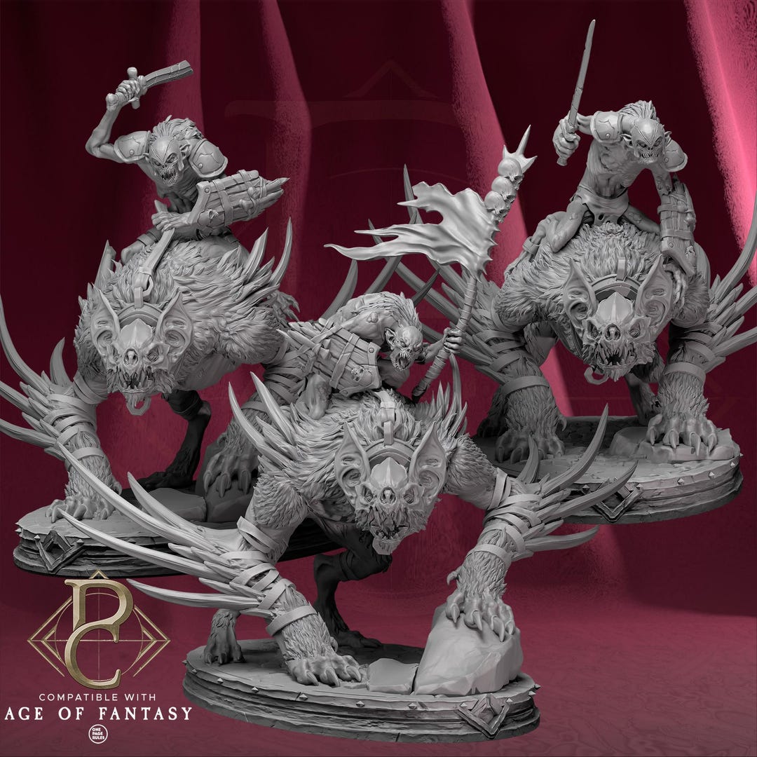 Death Stalkers Varghulf Riders 3 Poses Parasite Collectibles 3D Printed ...
