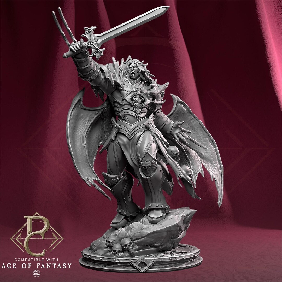 Elite Vampire Lord - Parasite Collectibles - 3D Printed Miniature - D&D ...