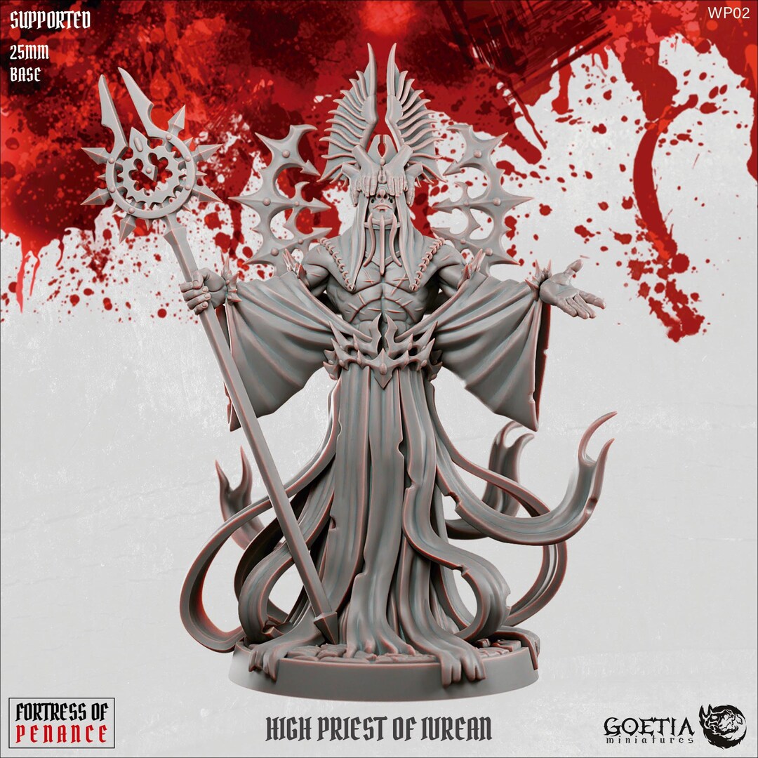 High Priest Dark Pastor Goetia Minis Dungeons and Dragons 3D Printed ...