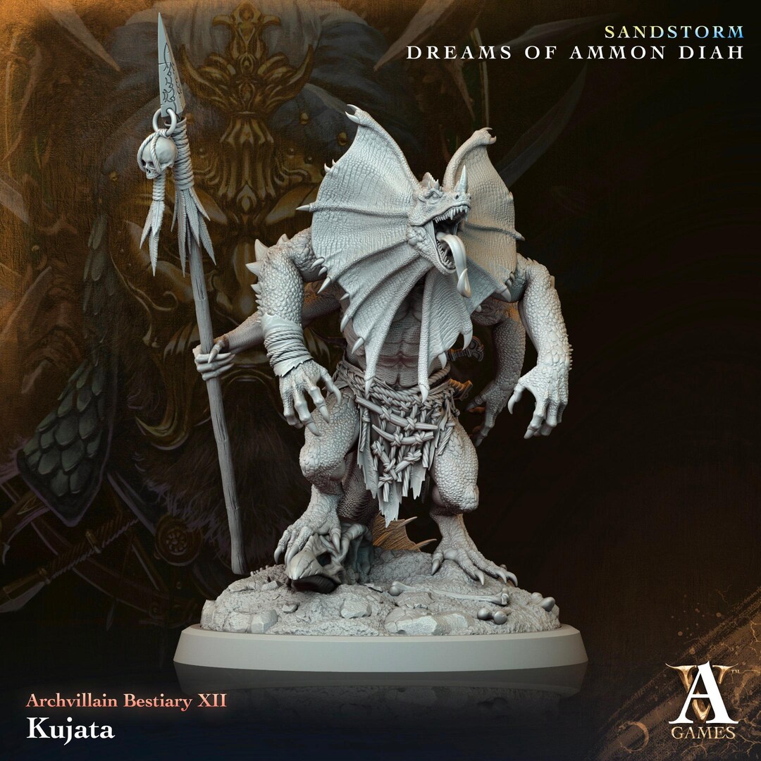 Frilled Neck Lizard Shaman Archvillain Games Fantasy D&D Dungeons and ...