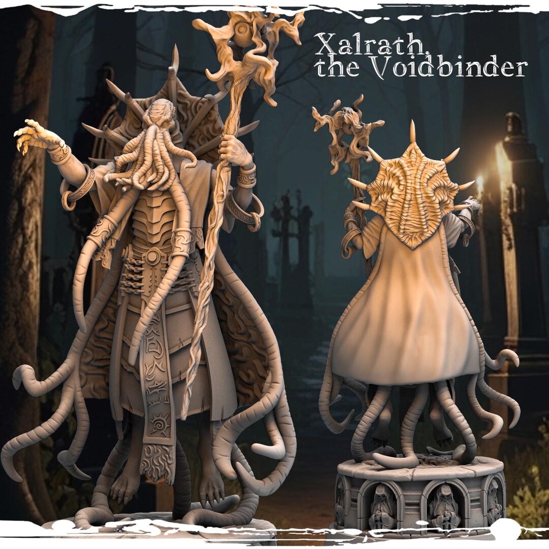 Xalrath, the Voidbinder 75mm Scale 3D Printed Miniature Fantasy Dungeons & Dragons Gift Hobby ...