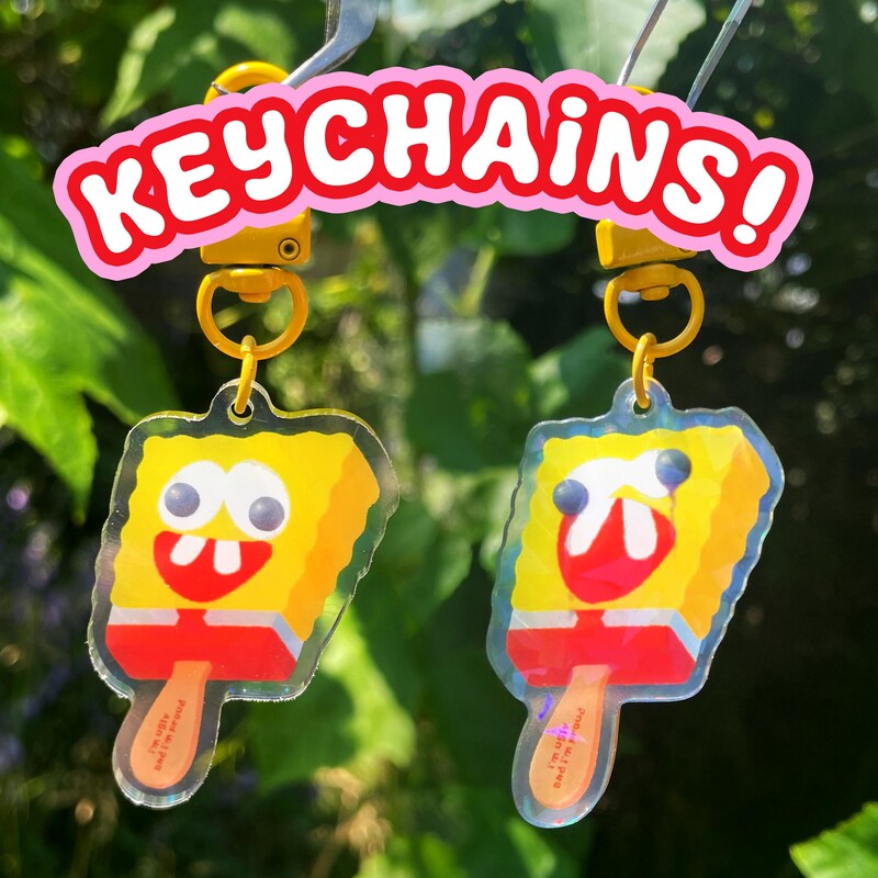 Spongebob Keychain - Etsy