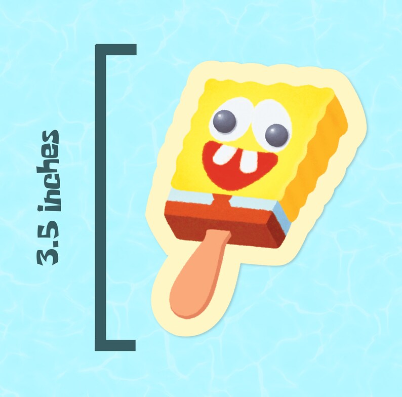 Spongebob Ice Cream Popsicle Nostalgic Vinyl Holographic Rainbow ...