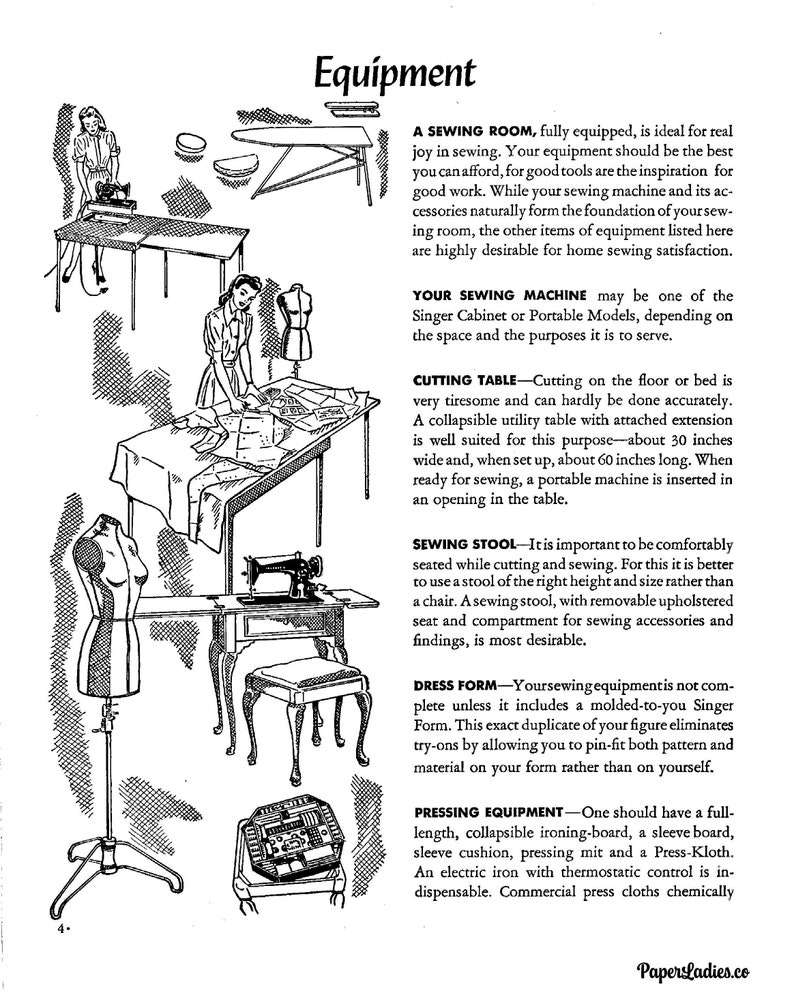 Singer Dressmaking Guide • 1947 Sewing Book PDF • 40s Vintage Sewing ...