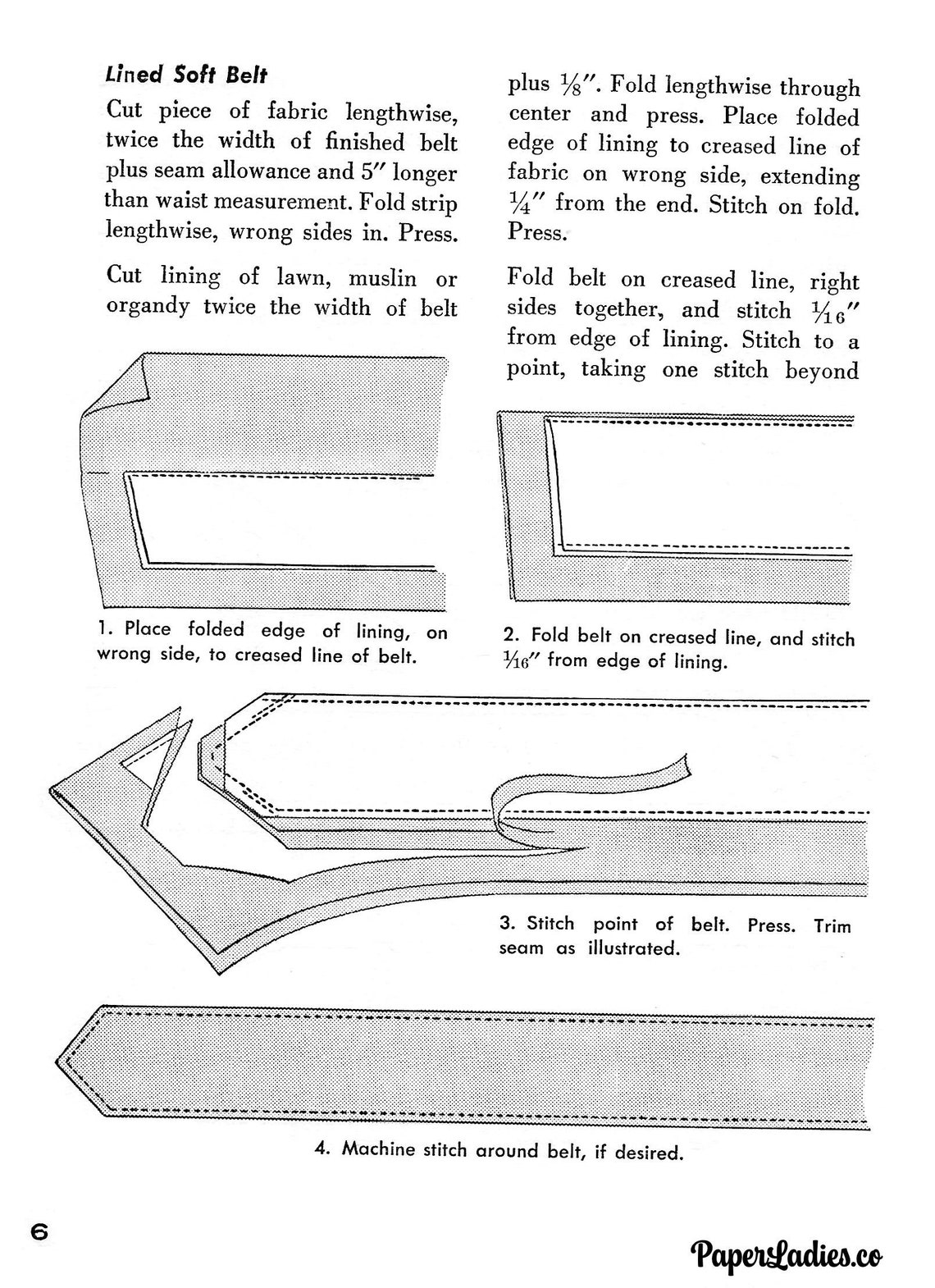 How to Make Belts + Hems • 1960s Vintage Sewing Book PDF • Tailoring ...