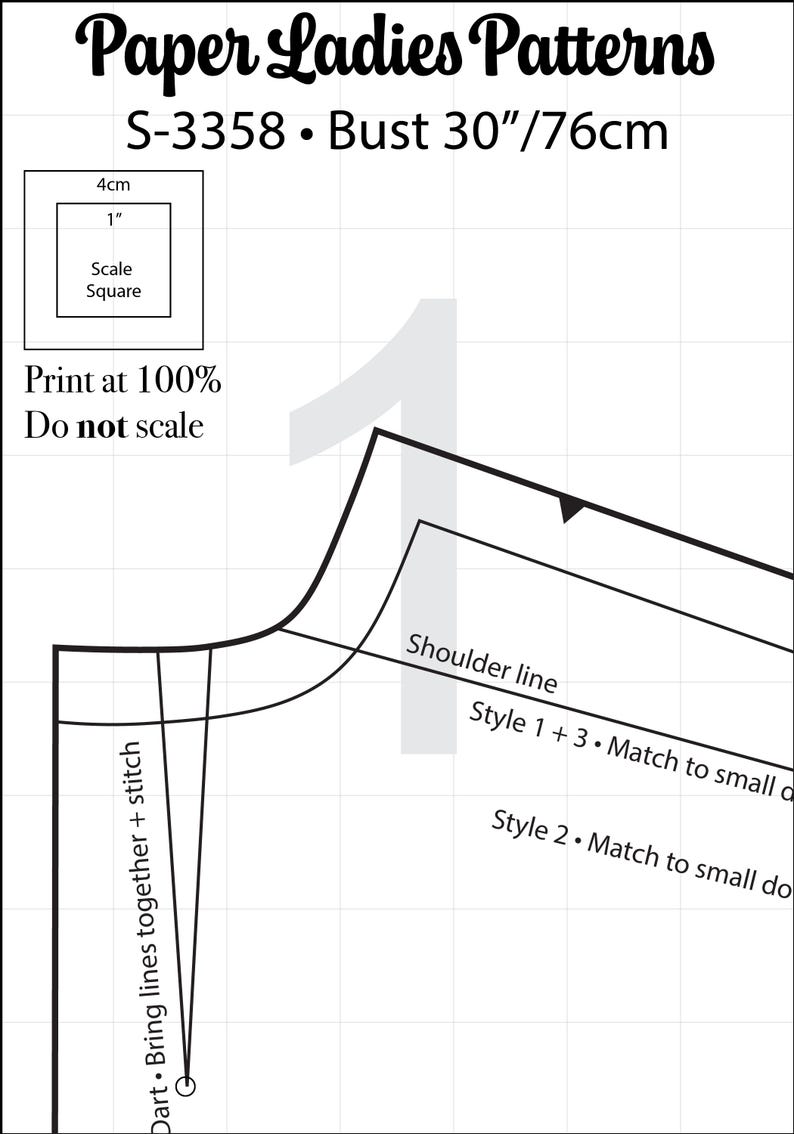 1950s Sewing Pattern PDF Vintage 50s Sewing Pattern • Collar Blouse ...