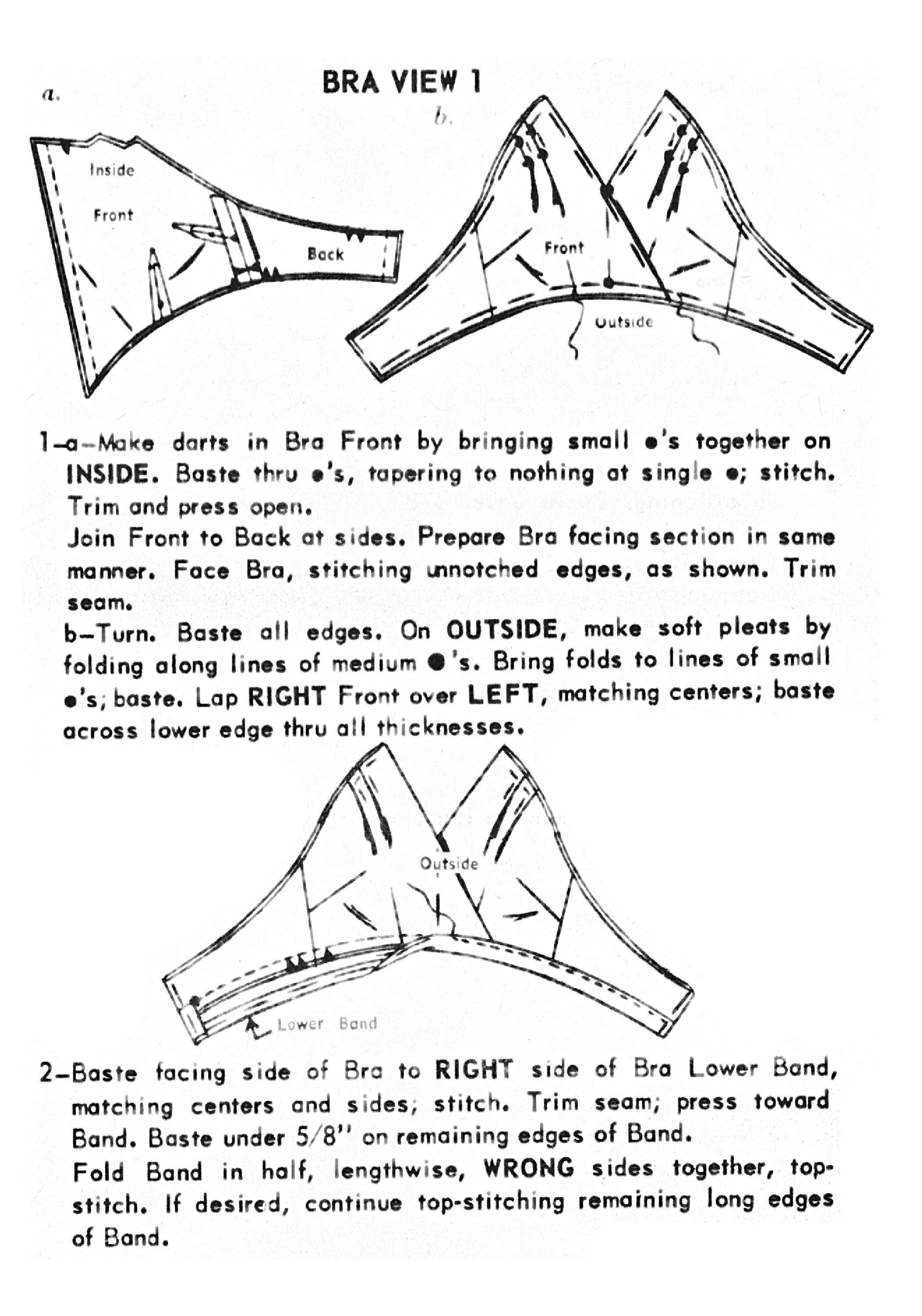 1950s Halter Top Sewing Pattern PDF • Bust 32" • bustier, Beach Bra ...