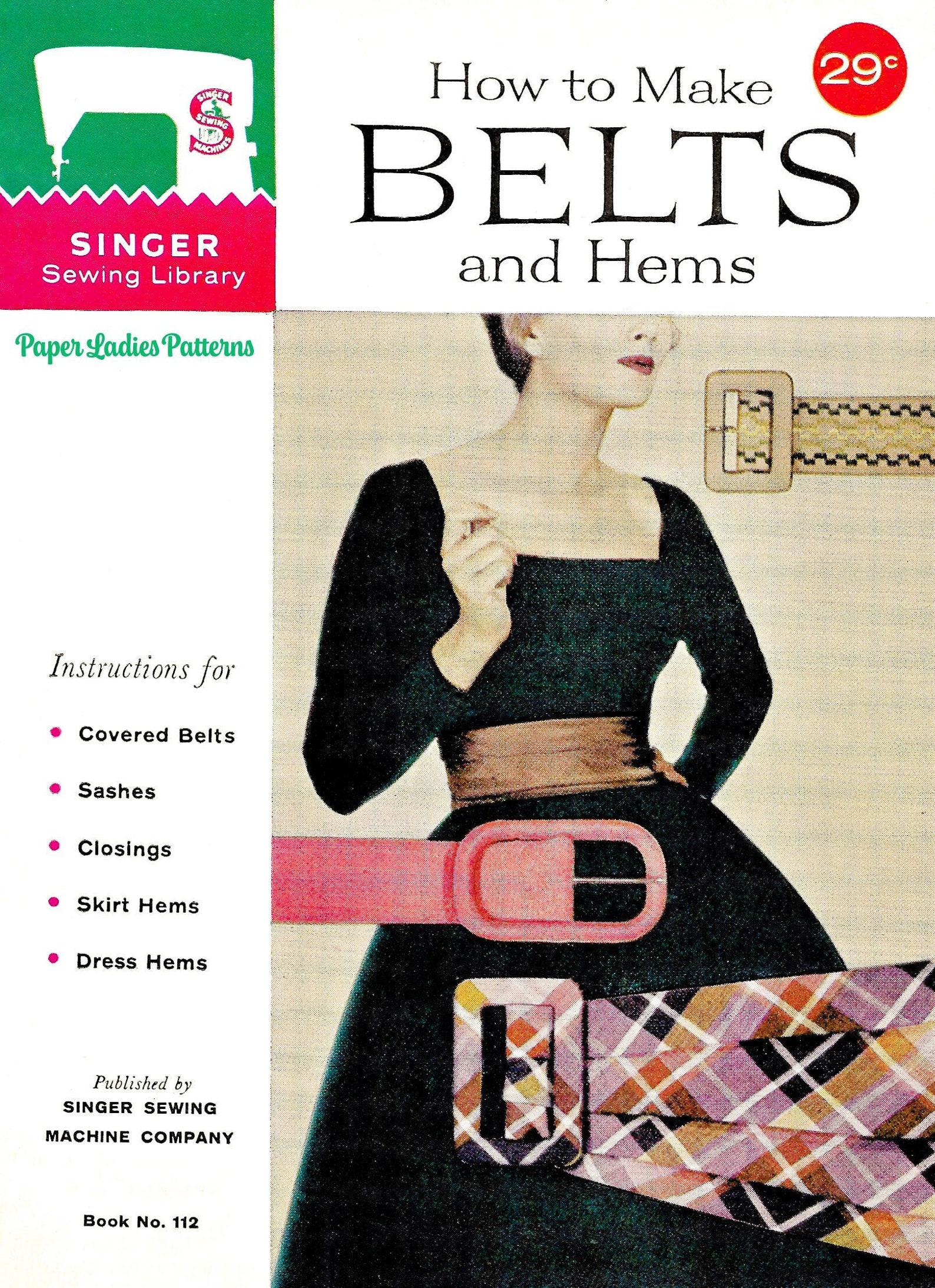 How to Make Belts + Hems • 1960s Vintage Sewing Book PDF • Tailoring ...