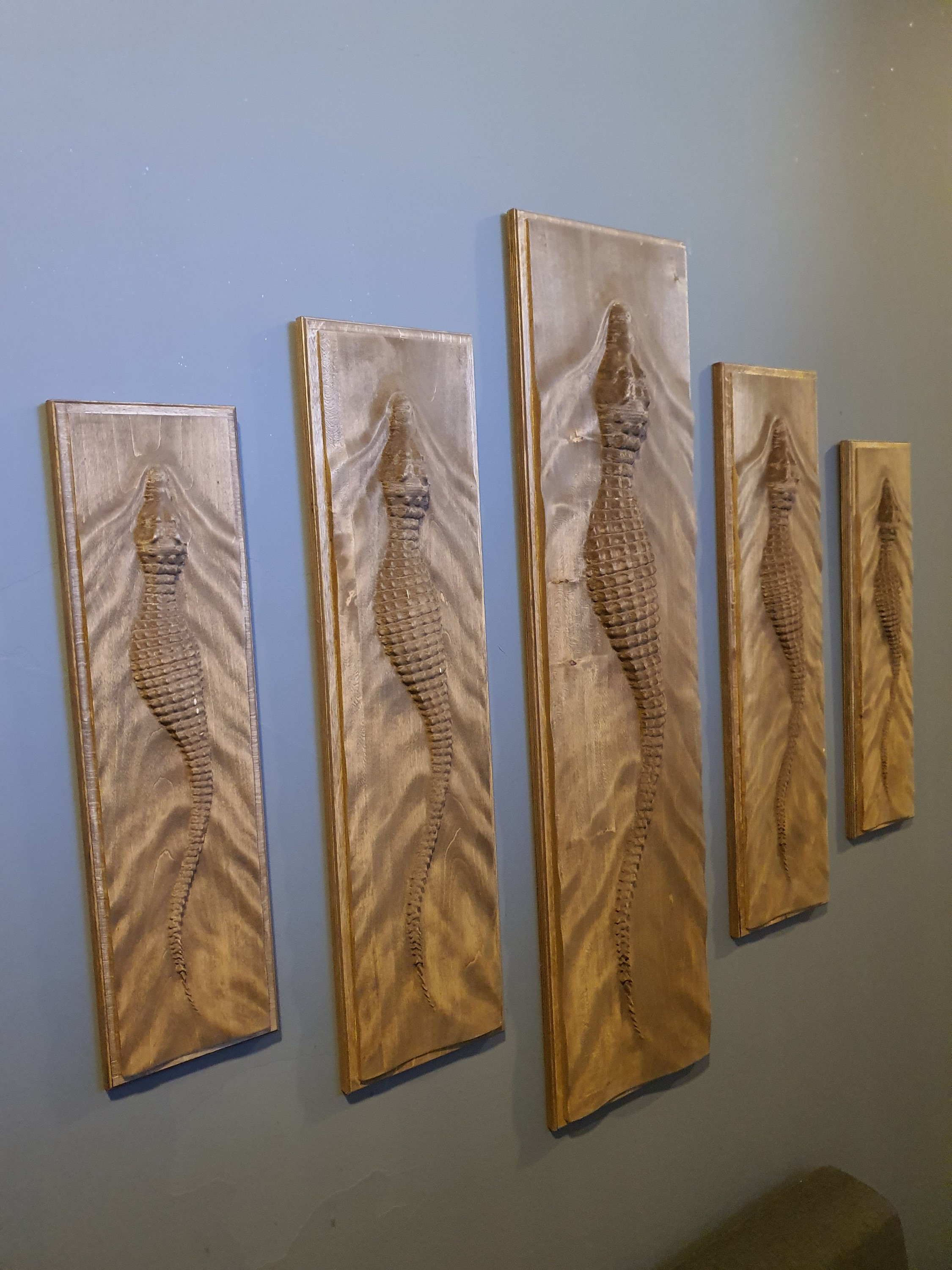 3D Wooden Crocodile Wall Decor: Modern Boho Beech Wood Art - Etsy