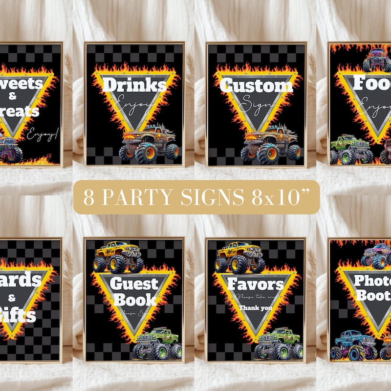 Monster Jam Party Banner - Etsy