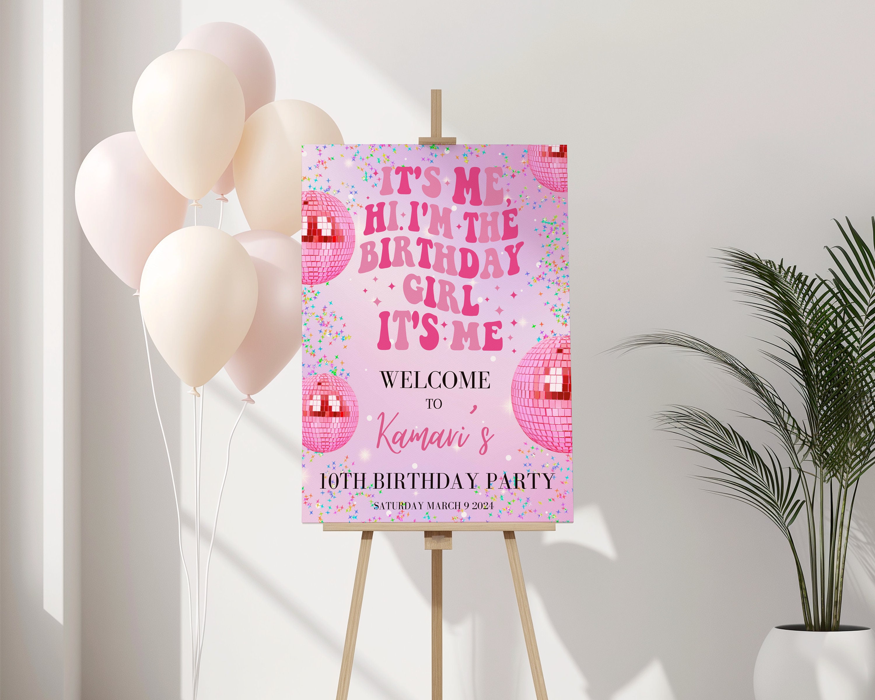 Editable 18x24 Welcome Sign,eras Birthday Party Welcome Sign,birthday ...