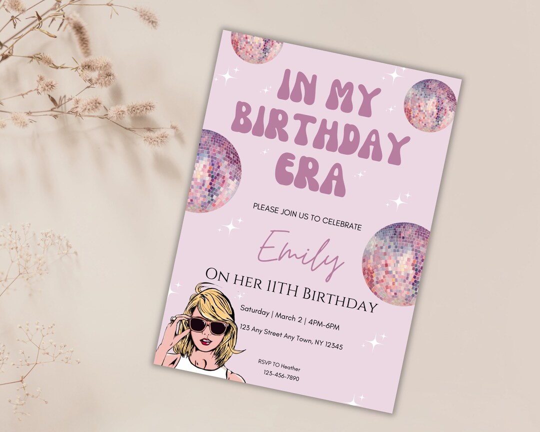 EDITABLE in My Birthday Era Birthday Party Invitation, in My Birthday ...