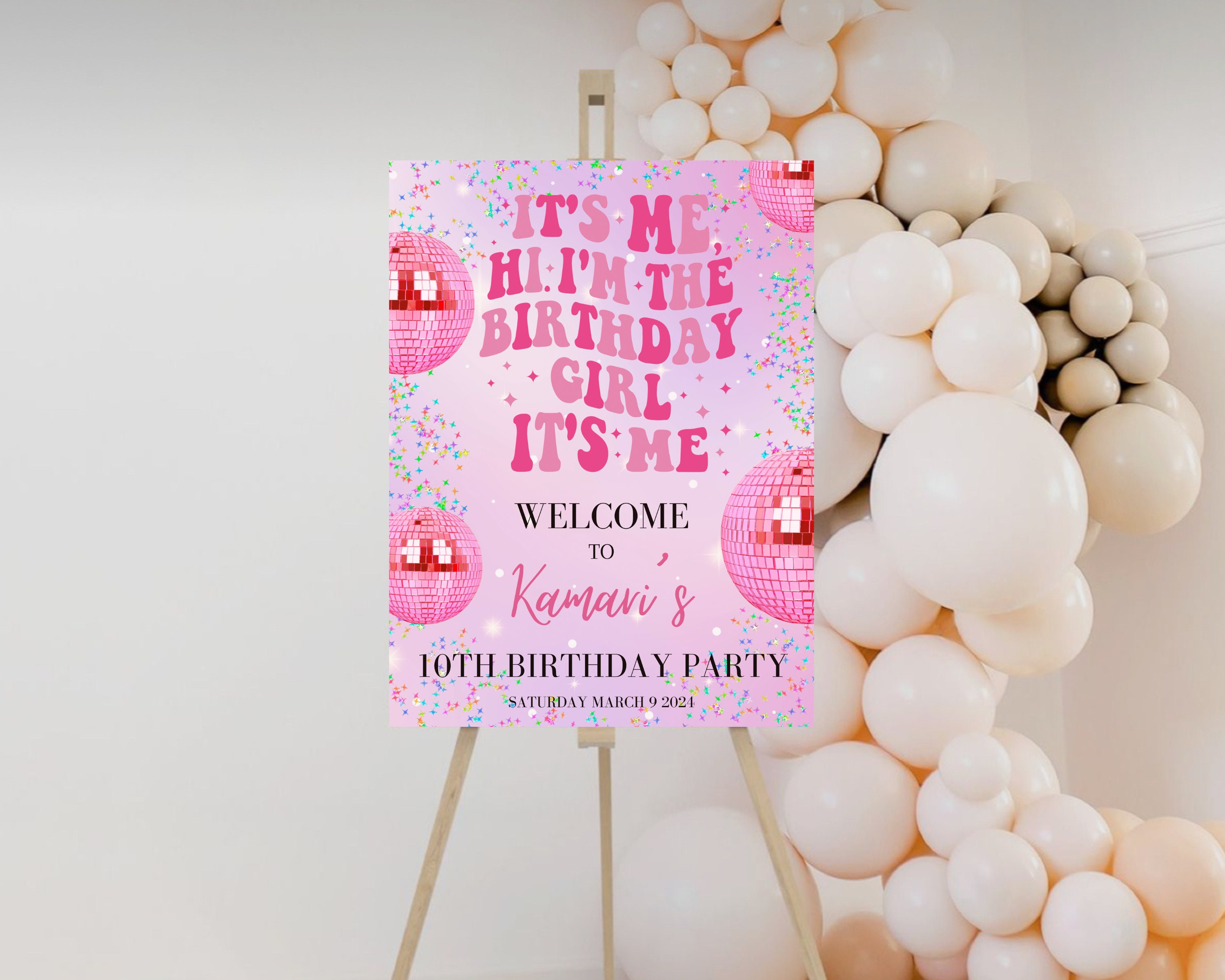 Editable 18x24 Welcome Sign,eras Birthday Party Welcome Sign,birthday ...
