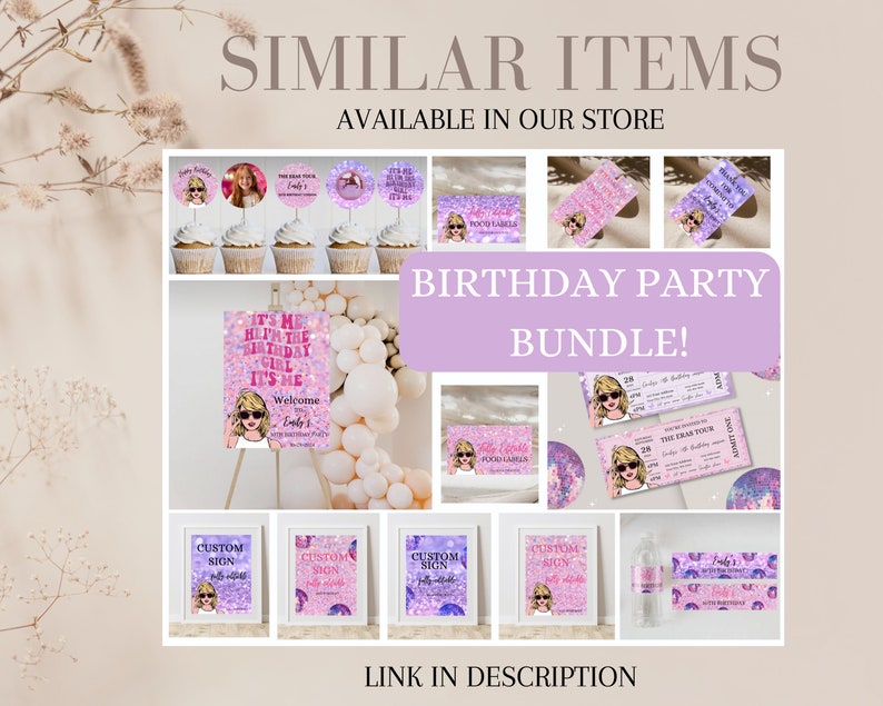 Taylor Era's Tour Ticket Stub, Birthday Invite ,eras Birthday ...