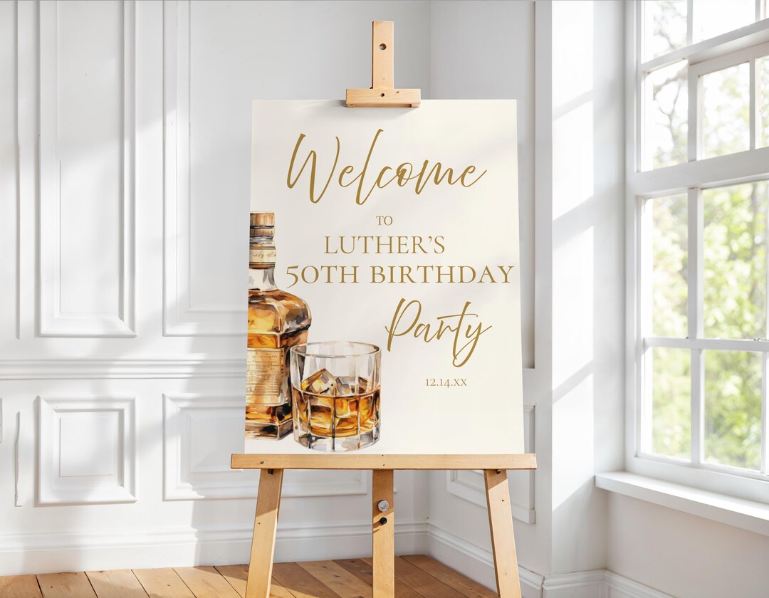 Aged to Perfection Birthday Party Welcome Sign,man Birthday Party Decor ...