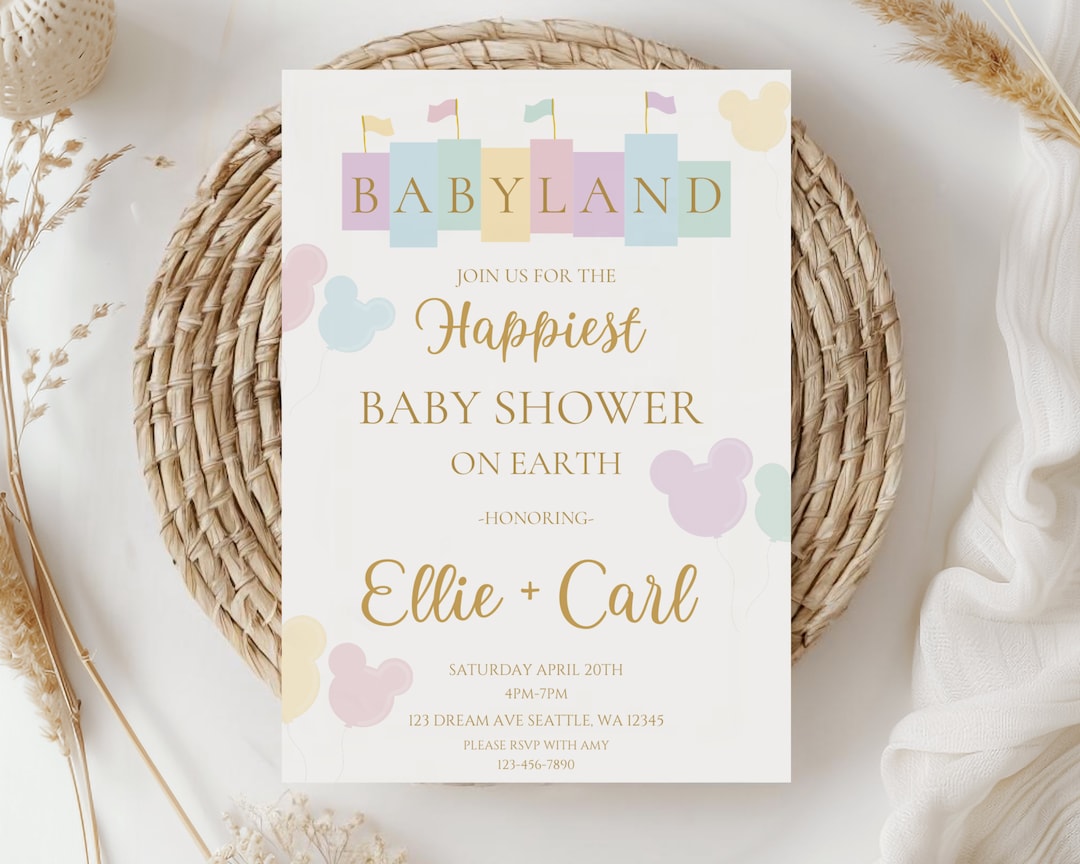 Babyland Baby Shower Invitation,baby Land Baby Shower Invitation ...