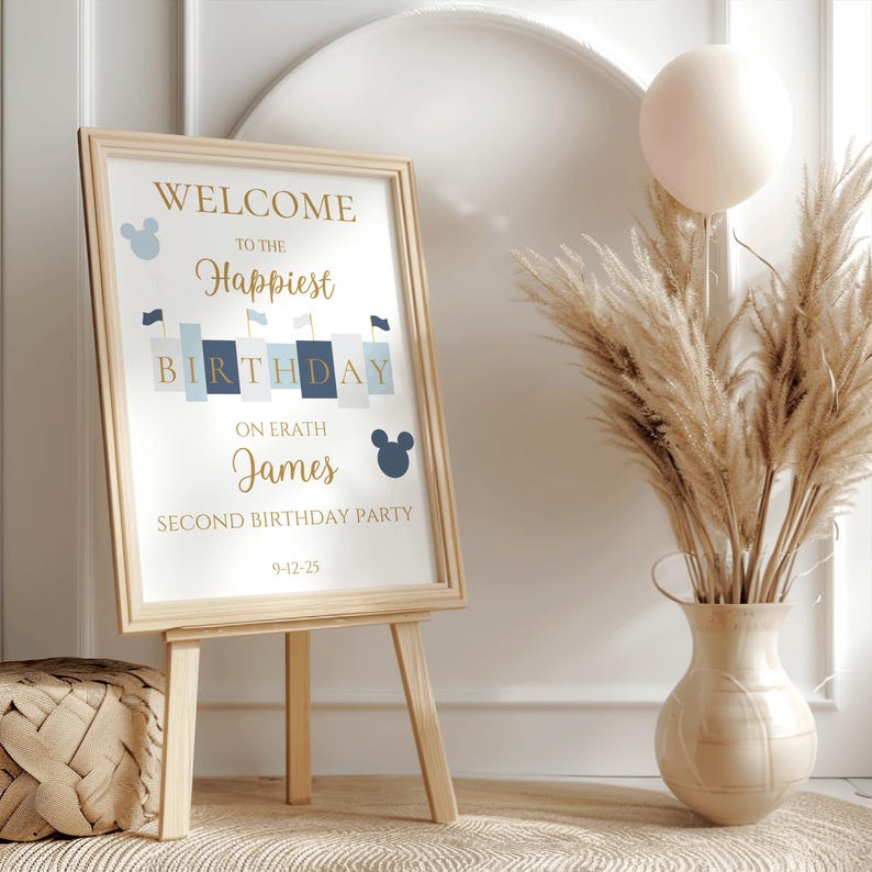 Magical Birthday Welcome Sign: Editable Boy Party Decor (digital ...