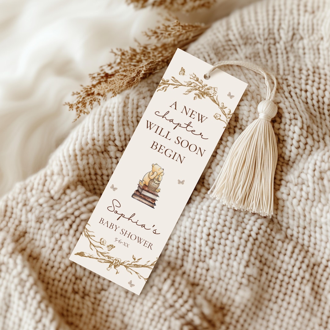 A New Chapter Will Soon Begin Baby Shower Bookmark,new Chapter Baby ...