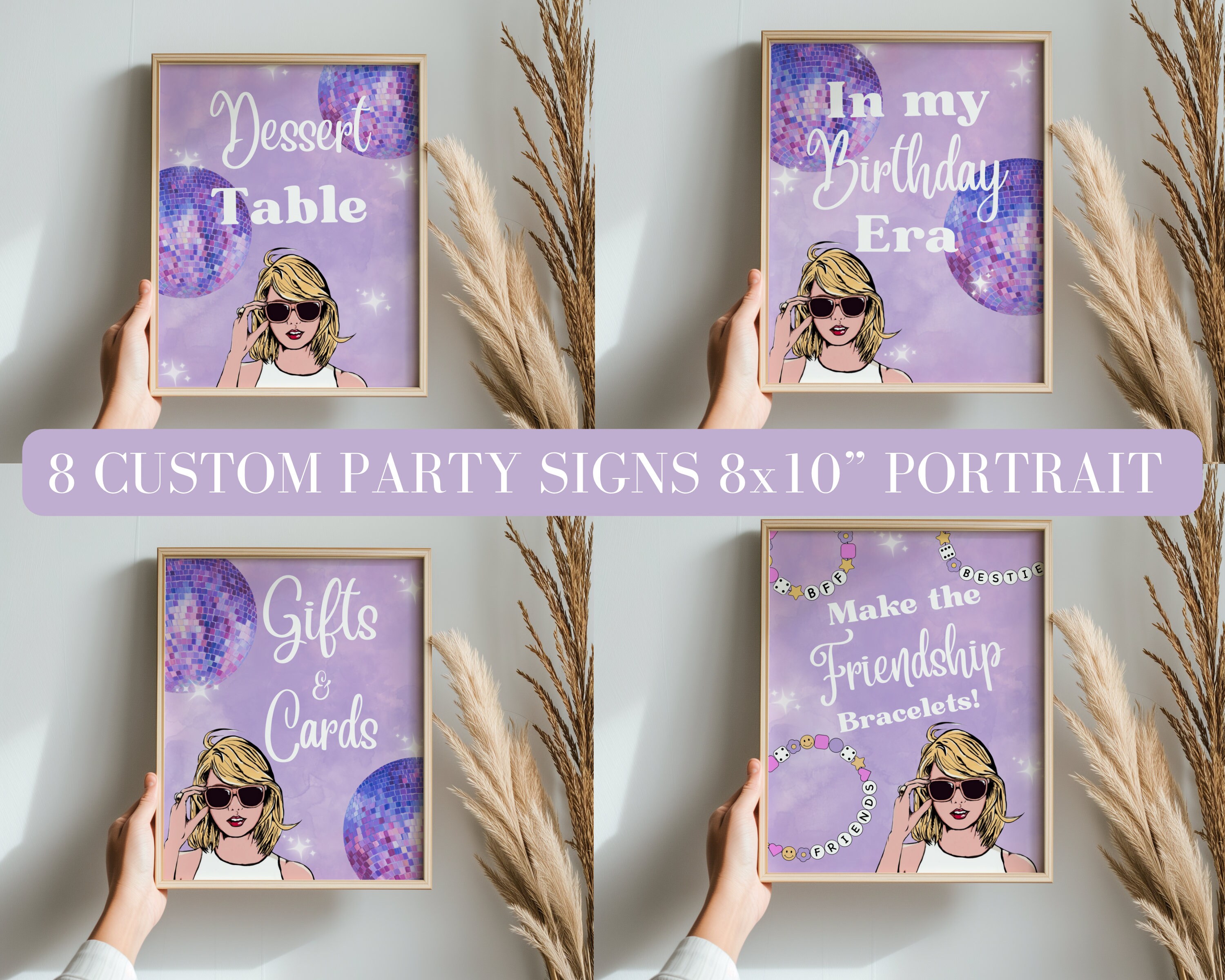 Editable Eras Birthday Posters,eras Birthday Signs,eras Birthday Party ...