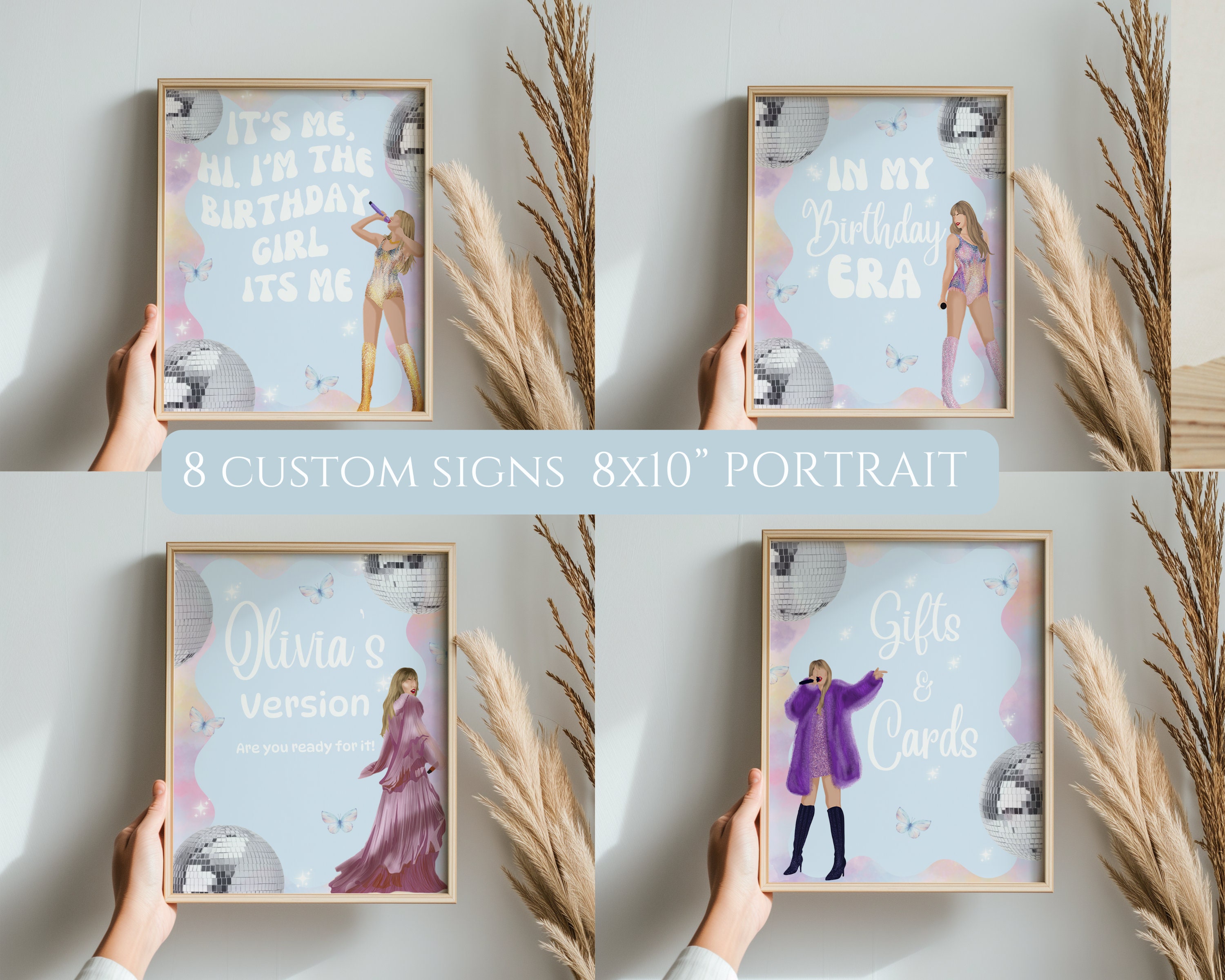 Editable Eras Birthday Posters,eras Birthday Signs,eras Birthday Party ...