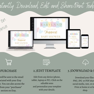 Babyland Baby Shower Invitation Set,baby Land Baby Shower Invite ...