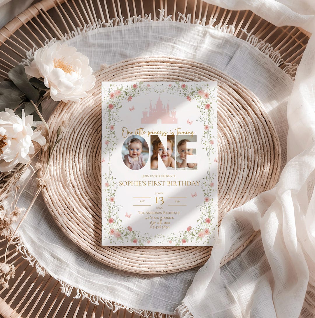 Our Little Princess Birthday Party Invitation,girl First Birthday ...