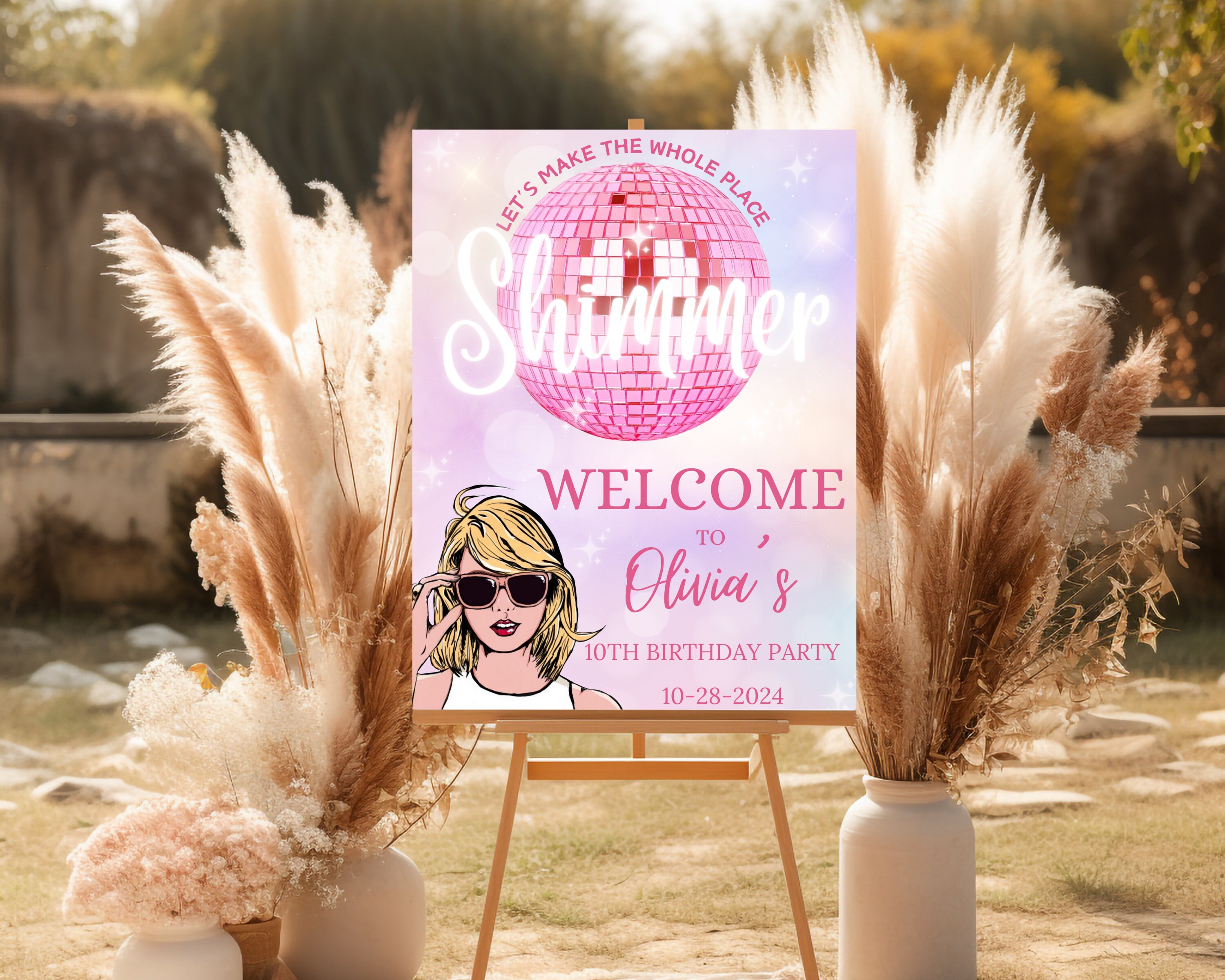 Taylor Birthday Party Welcome Sign Template, Editable Eras Birthday ...