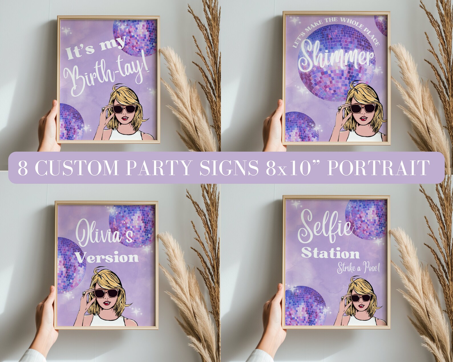 Editable Eras Birthday Posters,eras Birthday Signs,eras Birthday Party ...
