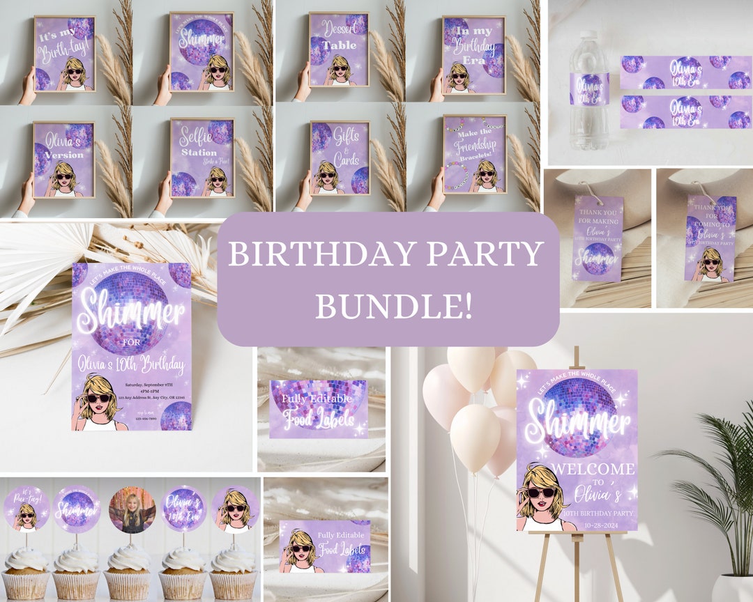 Taylor Birthday Party Bundle,eras Birthday Party Decor,eras Decor ...