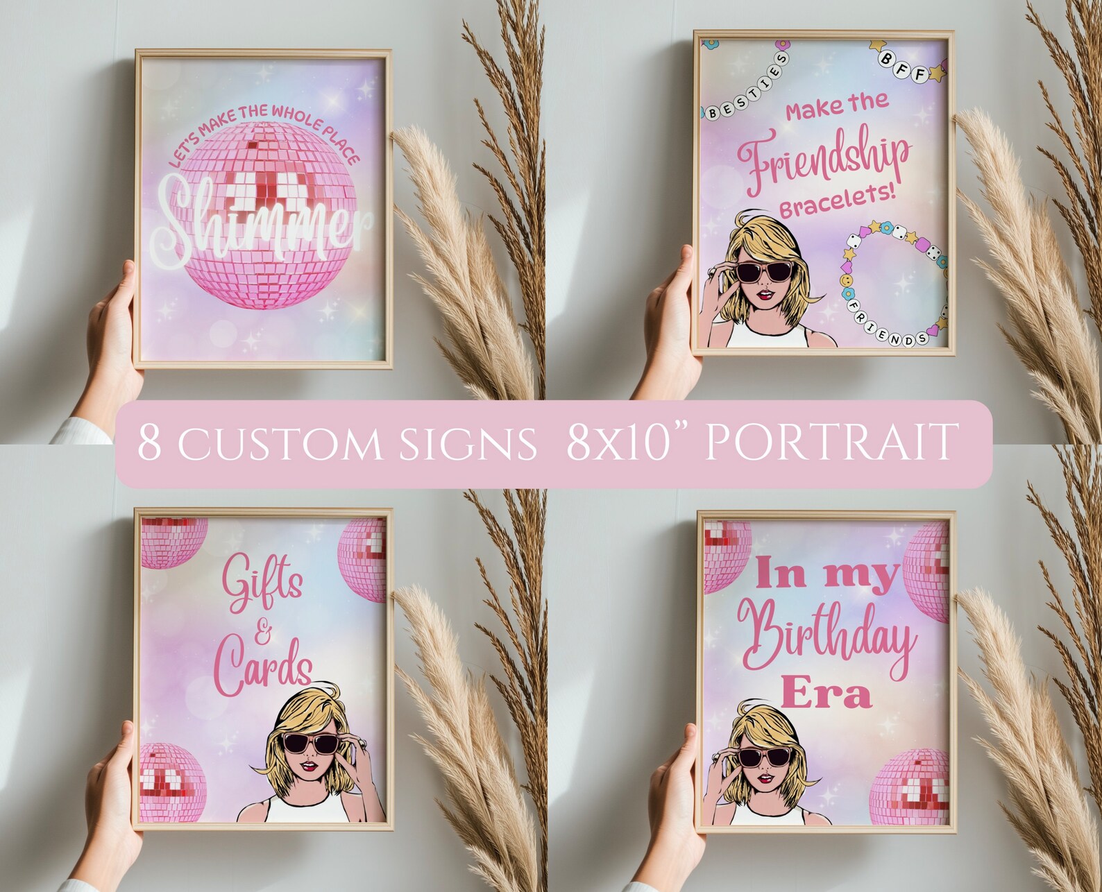 Printable Taylor Birthday Posters,eras Birthday Signs,eras Birthday ...