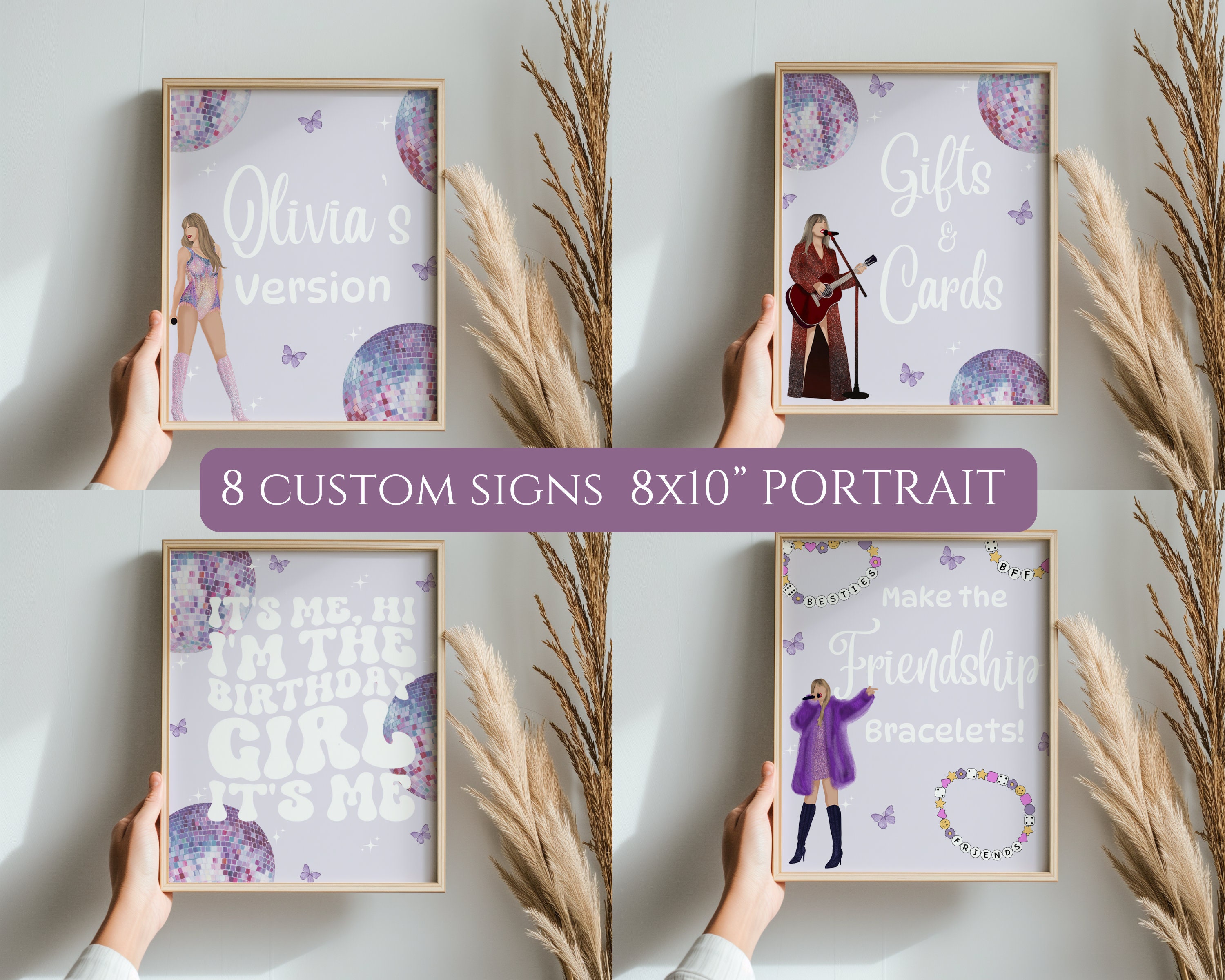 Editable Taylor Birthday Posters,eras Birthday Signs,eras Birthday ...