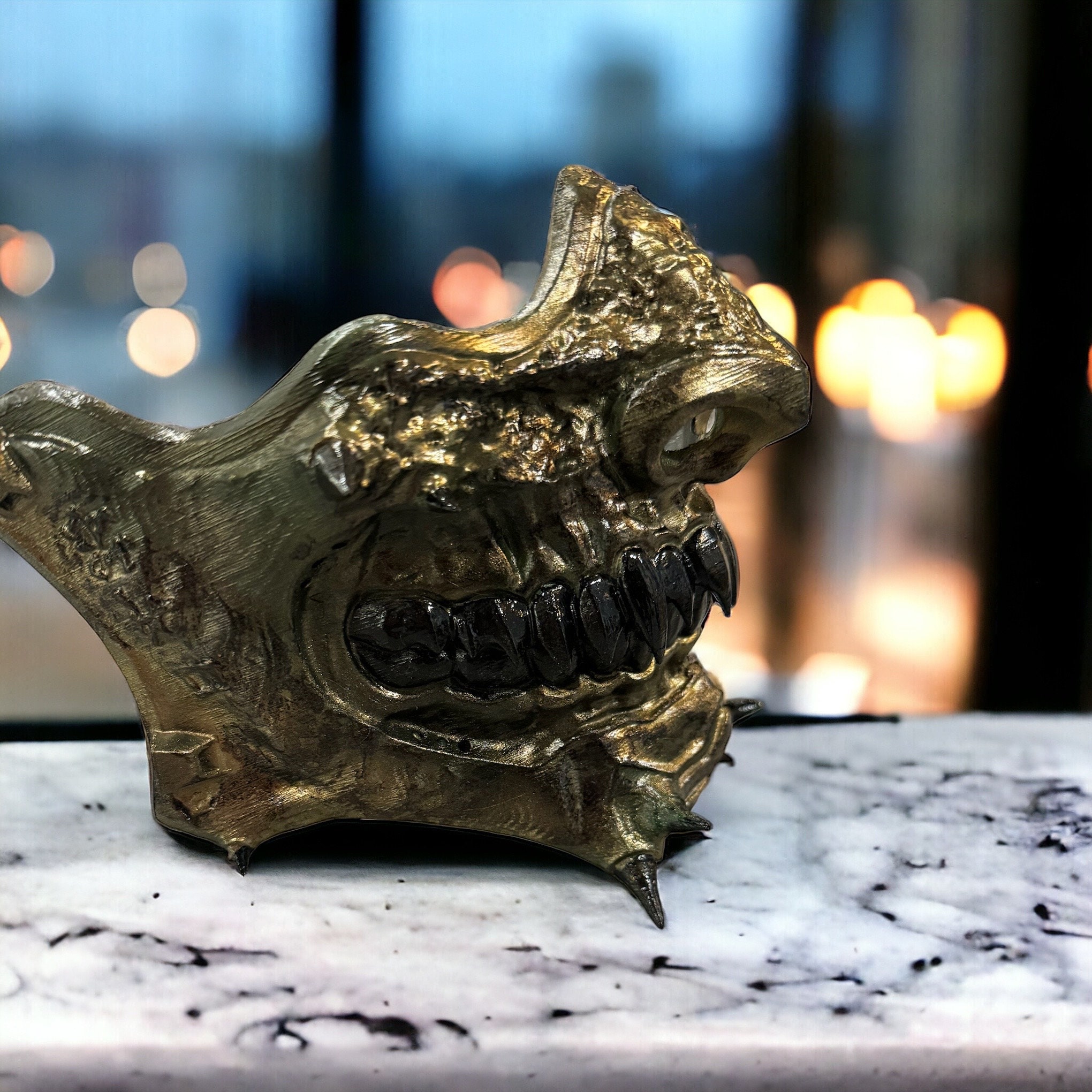 Samurai Style Mask, Oni Half Mask, Japanese Wearable Samurai Style ...