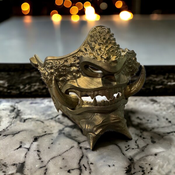 Oni Mask Half Face - Etsy