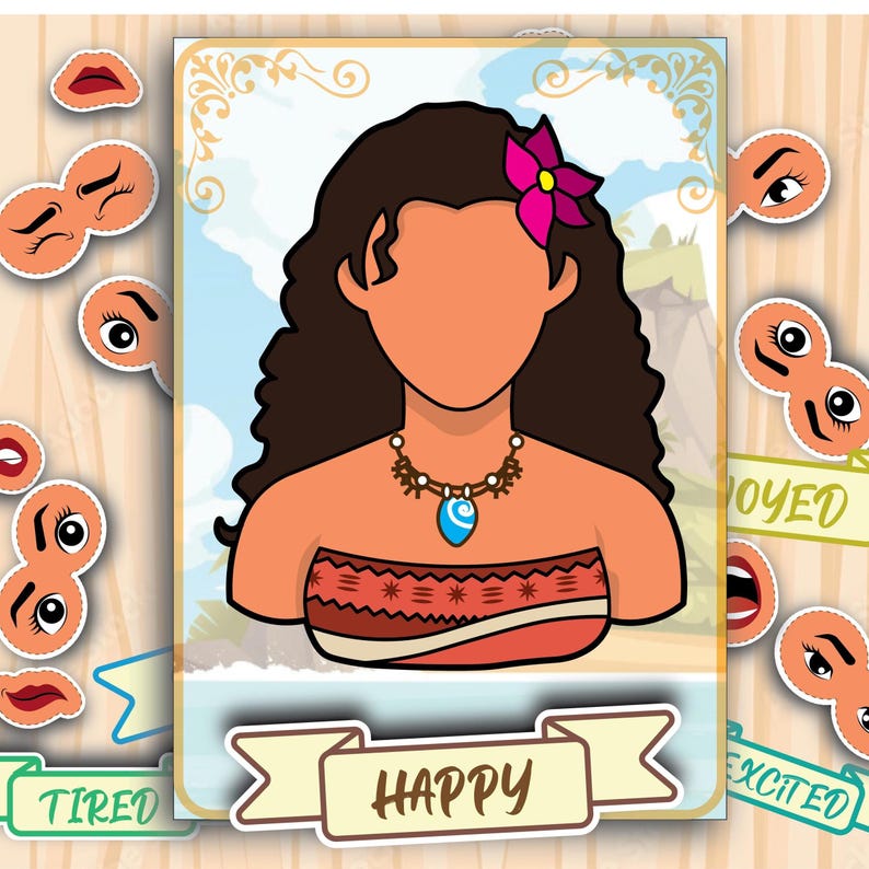 Disney Princess Emotions Printable, Mix & Match Feelings Activity ...