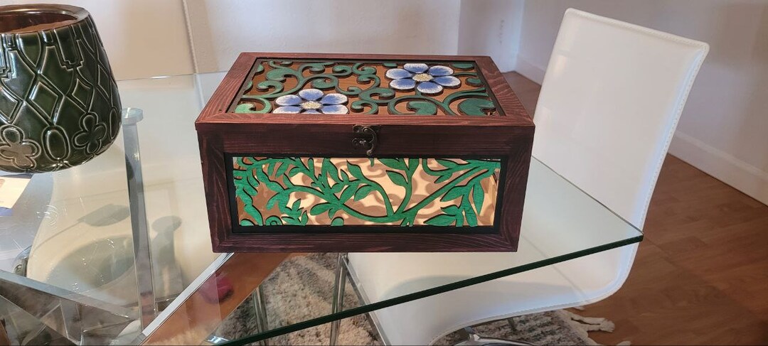 Blue Flower Box - Etsy