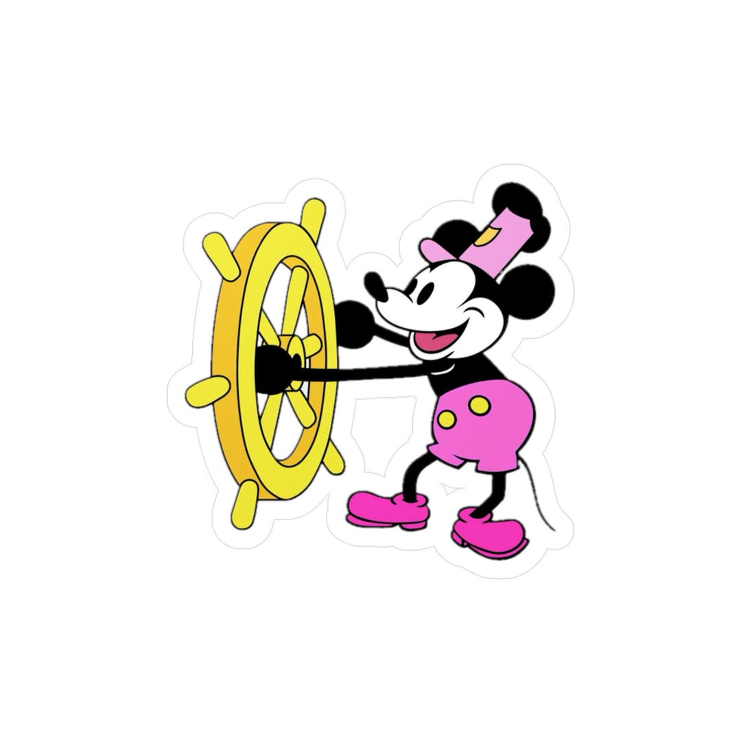 Pink Mickey Mouse Vinyl Decal - Etsy